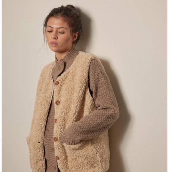 Jackets & Coats | Iso Amente Wool Blend Faux Fur Vest | Poshmark